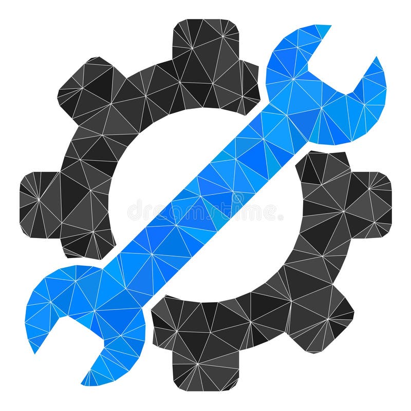 Service Tool Triangle Mocaic Icon Stock Vector - Illustration of ...