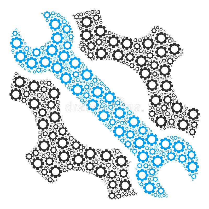 Service Tools Collage of Cogs Stock Vector - Illustration of service ...