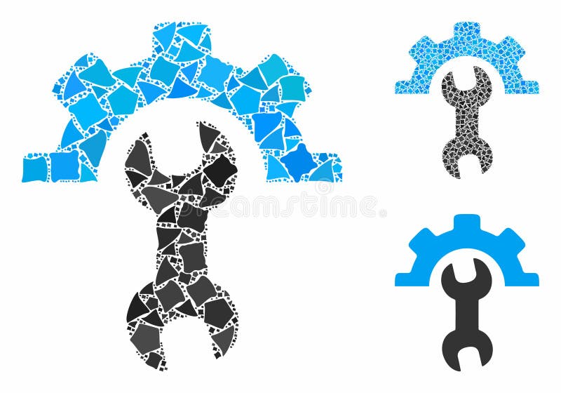 Service Tools Composition Icon of Abrupt Items Stock Illustration ...