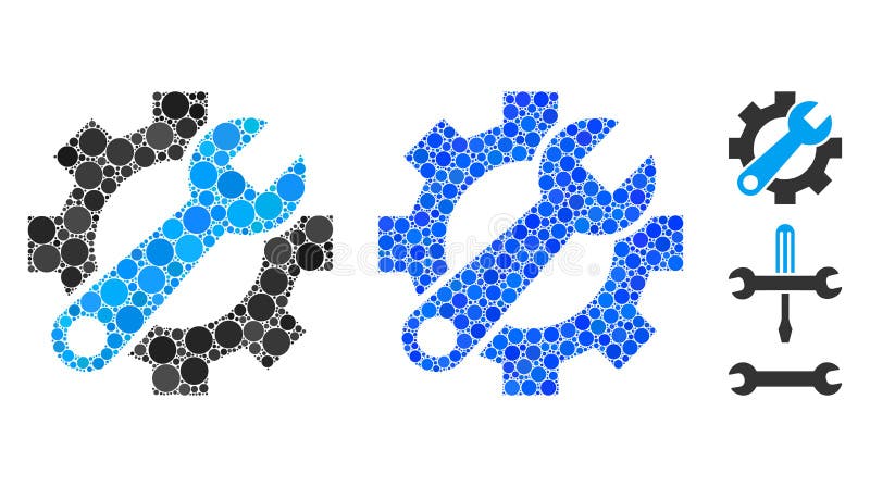 Service Tools Composition Icon of Spheric Items Stock Vector ...