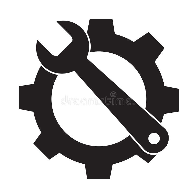 Service Tools Icon on White Background. Stock Illustration ...