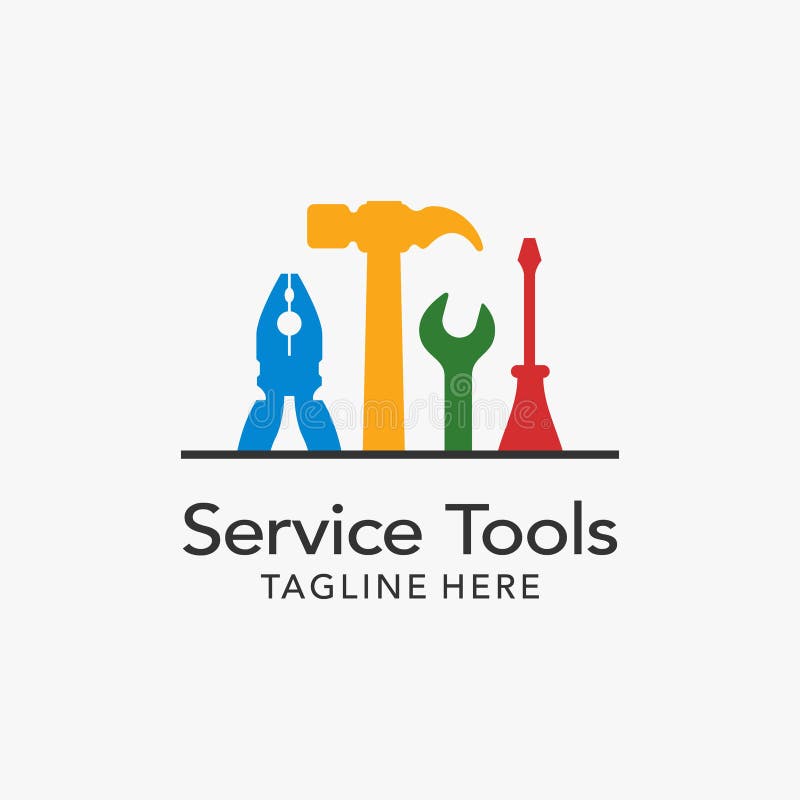 Service tools logo design stock vector. Illustration of hammer - 274823281