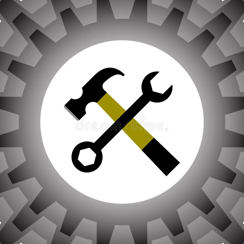 Service Tools Vector Icon on White Background Stock Illustration ...