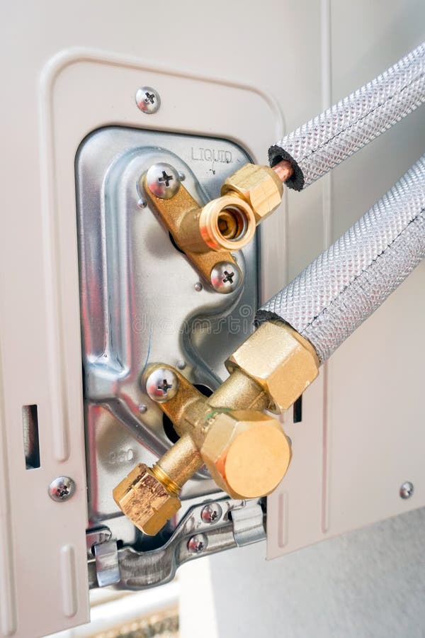 T-joint Connection Pipe Of Air-conditioner Or Refrigerant System Stock ...