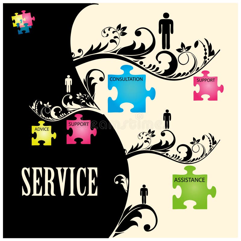 We are at Your Service Retro Store Sign Design Stock Vector ...