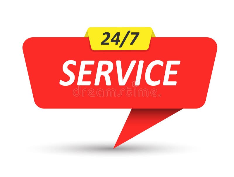 Service. Vector Banner, Pointer, Sticker, Label or Speech Bubble Stock ...