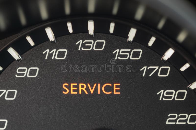 Service Illuminated To Remind of Maintenance Stock Image - Image of ...