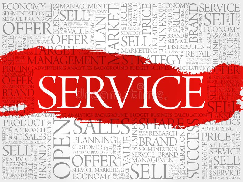 SERVICE word cloud stock illustration. Illustration of design - 205843155