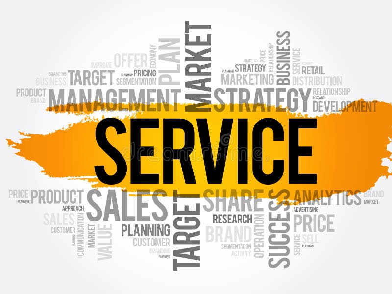 Service Word Cloud, Concept Background Stock Illustration ...