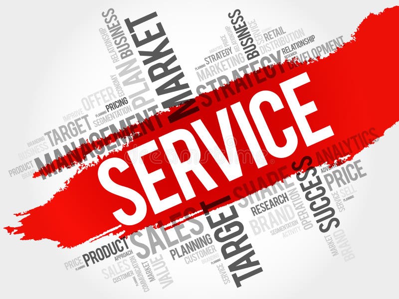 SERVICE word cloud stock illustration. Illustration of maintainable ...