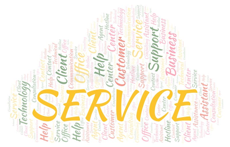 Service word cloud. stock illustration. Illustration of tagcloud - 130282075