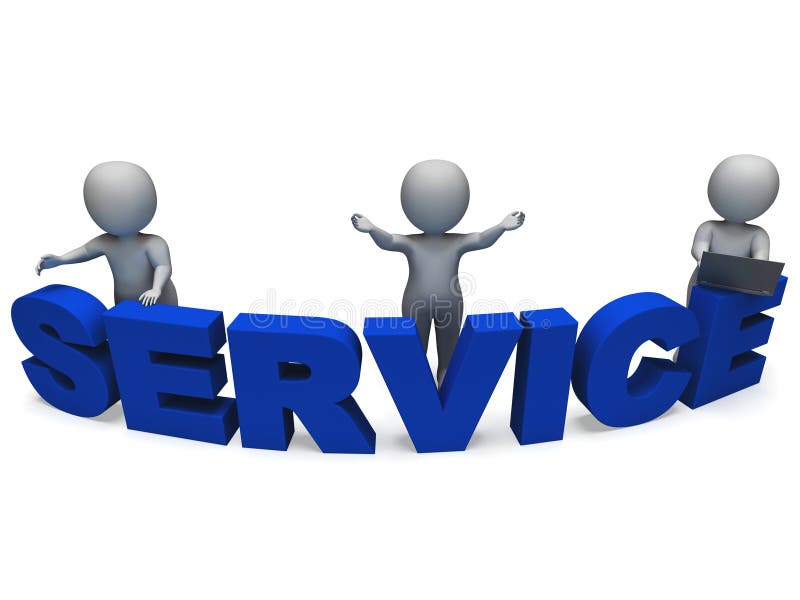Service Word Showing Assistance or Helpdesk Stock Illustration ...