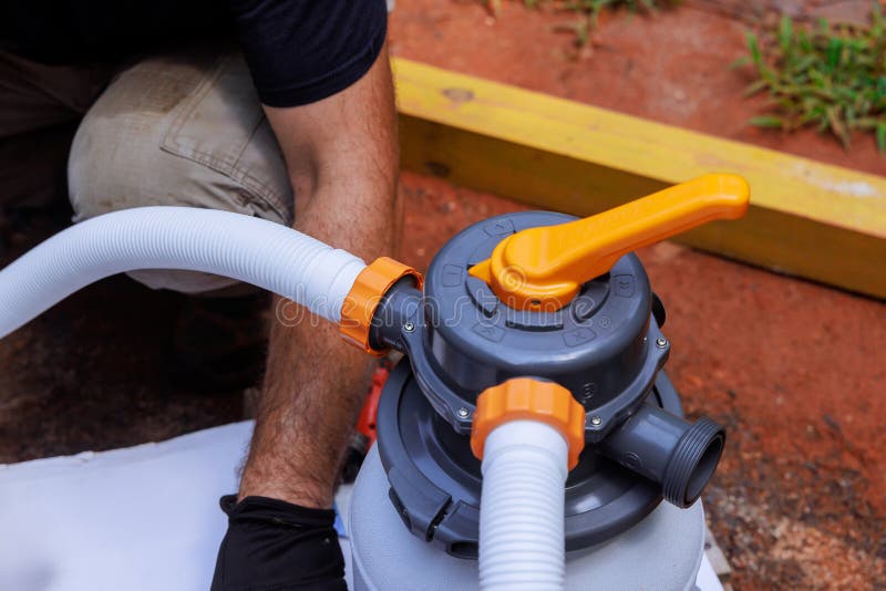 Home Maintenance Project Involves Cleaning Pool Filter To Ensure ...