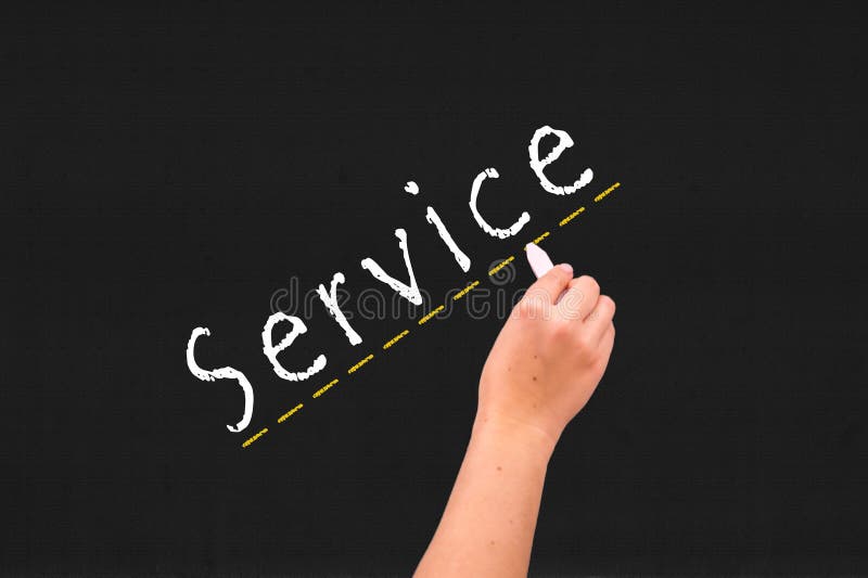 Service Written on a Chalkboard Stock Image - Image of appraisal, agree ...