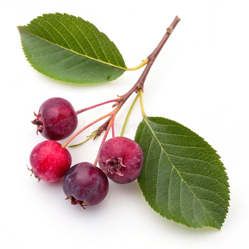 Serviceberry Fruit Isolated on White Background Stock Illustration ...