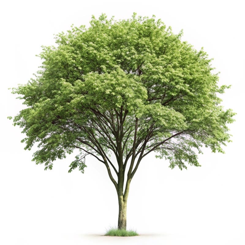 Serviceberry Tree Isolated on Transparent Background Stock Illustration ...