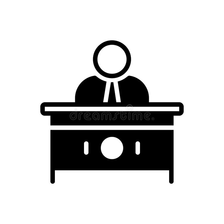 Black Solid Icon for Servicedesk, People and Desk Stock Vector ...