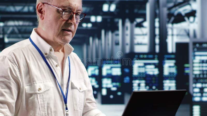 Serviceman Optimizing Data Center Stock Footage - Video of network ... Serviceman Optimizing Data Center Stock Footage - Video of network ...