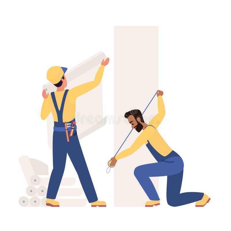 Serviceman Working with Tools and Equipment Stock Vector - Illustration ...