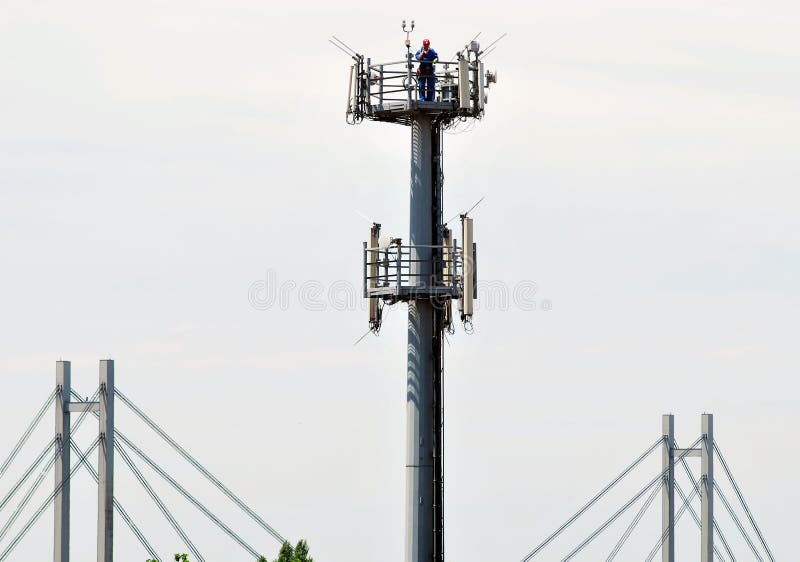 Antennas service stock image. Image of stands, bridges - 56141971