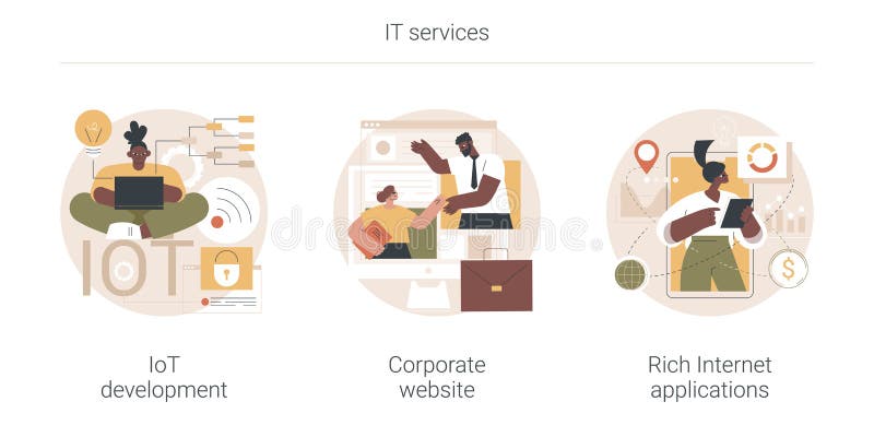 It Services Abstract Concept Vector Illustrations. Stock Vector ...