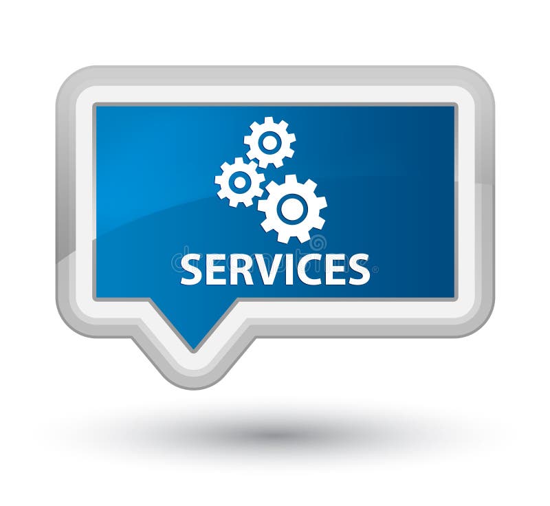 Services (gears Icon) Prime Blue Banner Button Stock Illustration ...