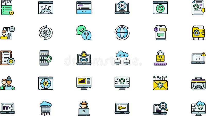 It Services Icon Pack High-Quality Vector Icons Collection with ...