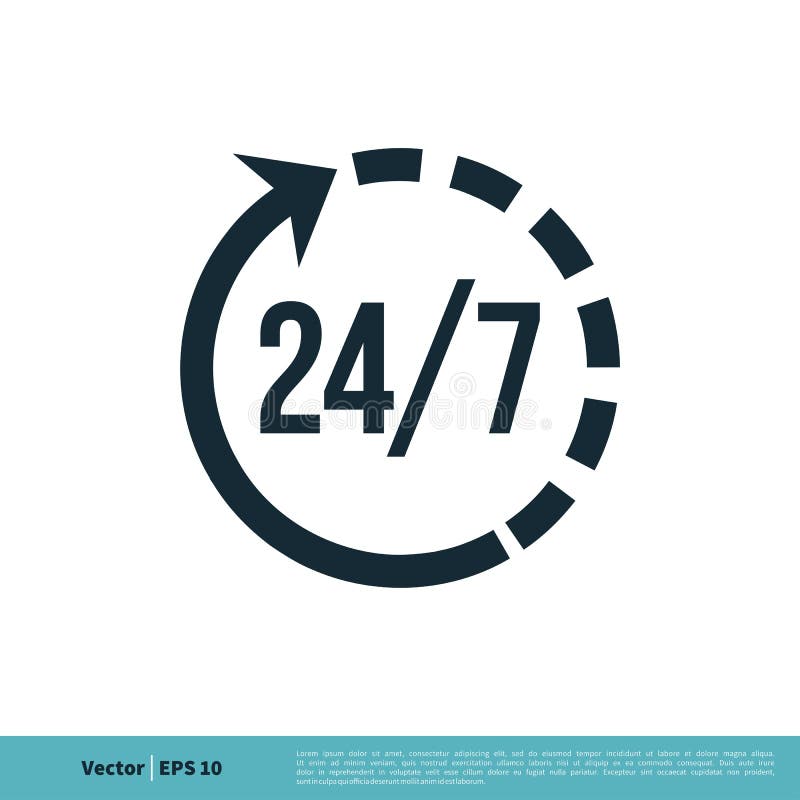 Vector Simple Logo Template 24 7 Stock Illustrations – 121 Vector ...