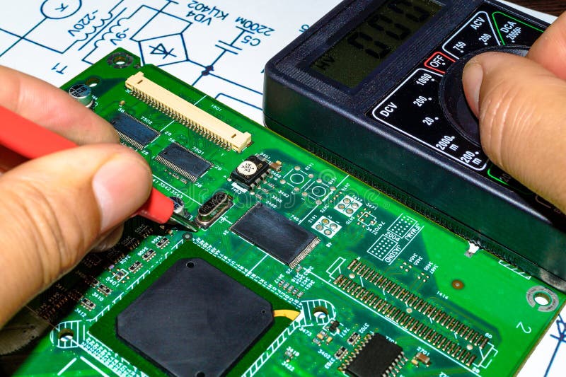 Services and Repair of Electronics, Electronic Boards Stock Photo ...