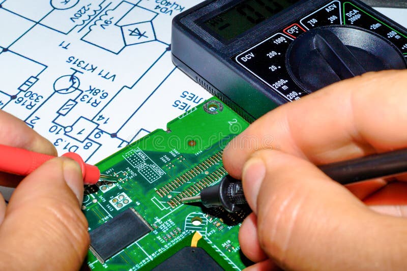 Services and Repair of Electronics, Electronic Boards Stock Photo ...