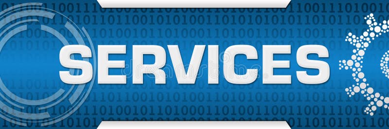 Services Blue Box Technology Symbols Up Down Stock Illustration ...