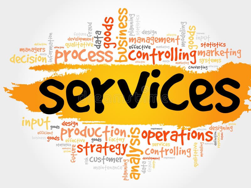 SERVICES word cloud stock illustration. Illustration of operation ...