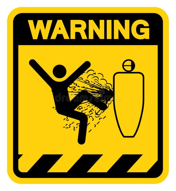 Servicing while Pressurized Can Severe Injury Warning Sign, Vector ...