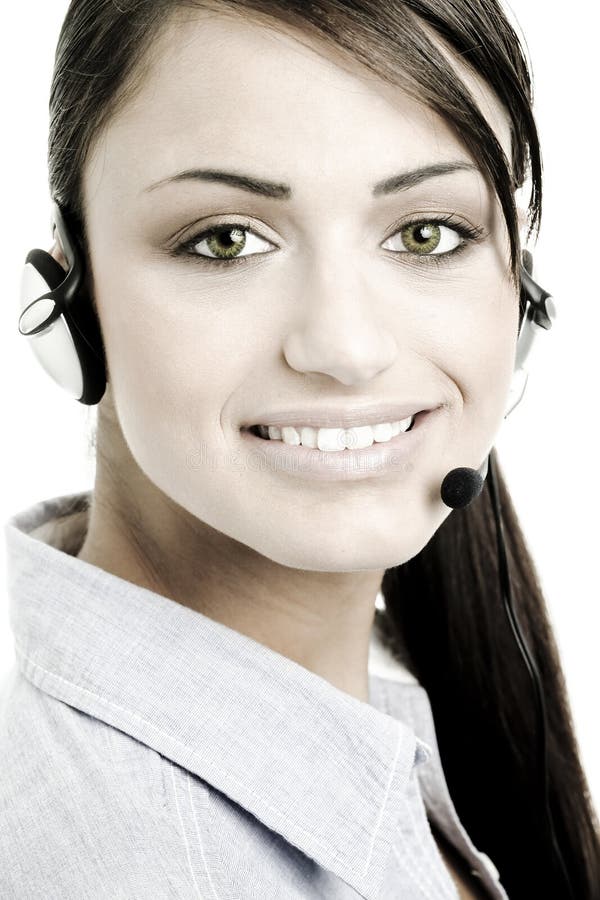 Servicio De Atención Al Cliente Femenino Foto de archivo - Imagen de ...