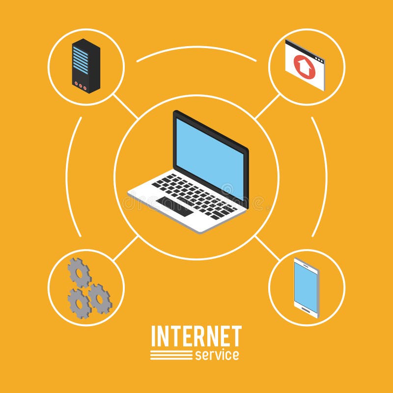 Servicio De Internet Infographic Ilustración del Vector - Ilustración ...