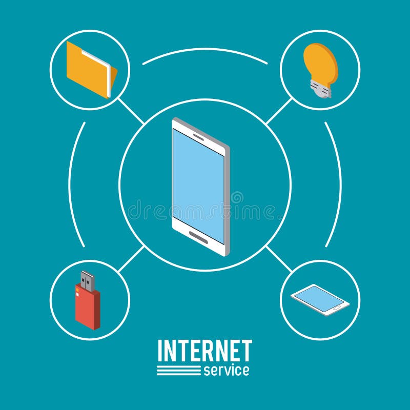 Servicio De Internet Infographic Ilustración del Vector - Ilustración ...