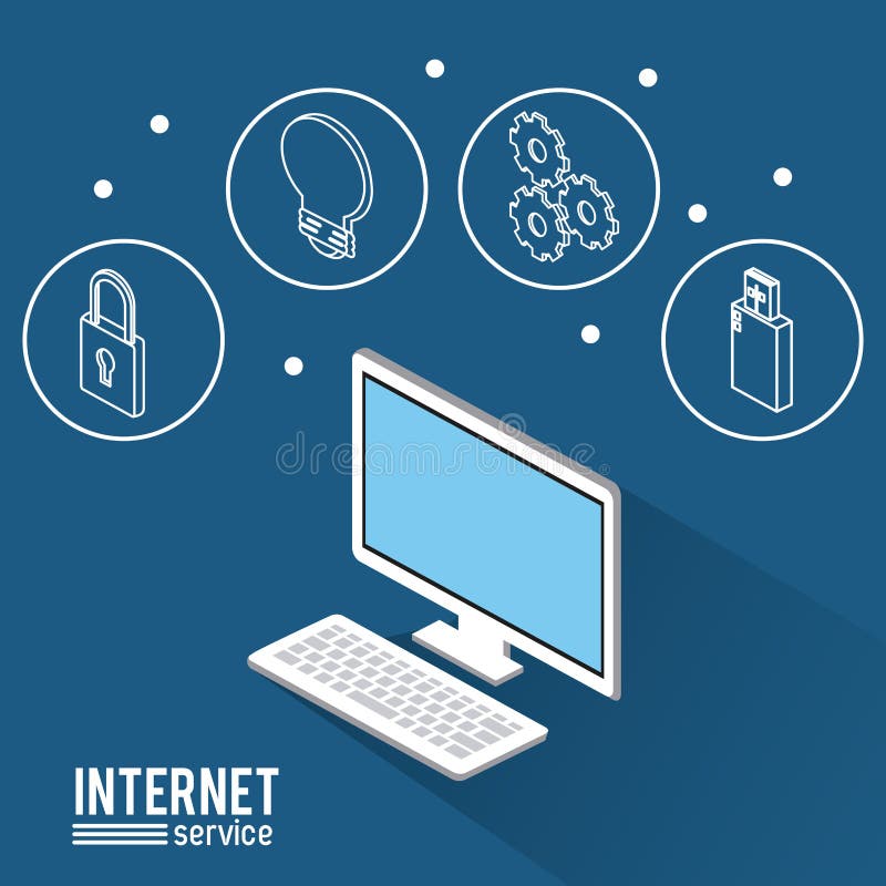 Servicio De Internet Infographic Ilustración del Vector - Ilustración ...