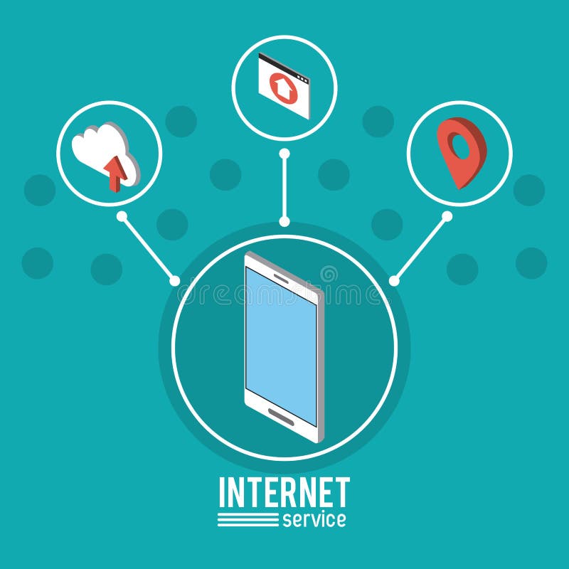 Servicio De Internet Infographic Ilustración del Vector - Ilustración ...