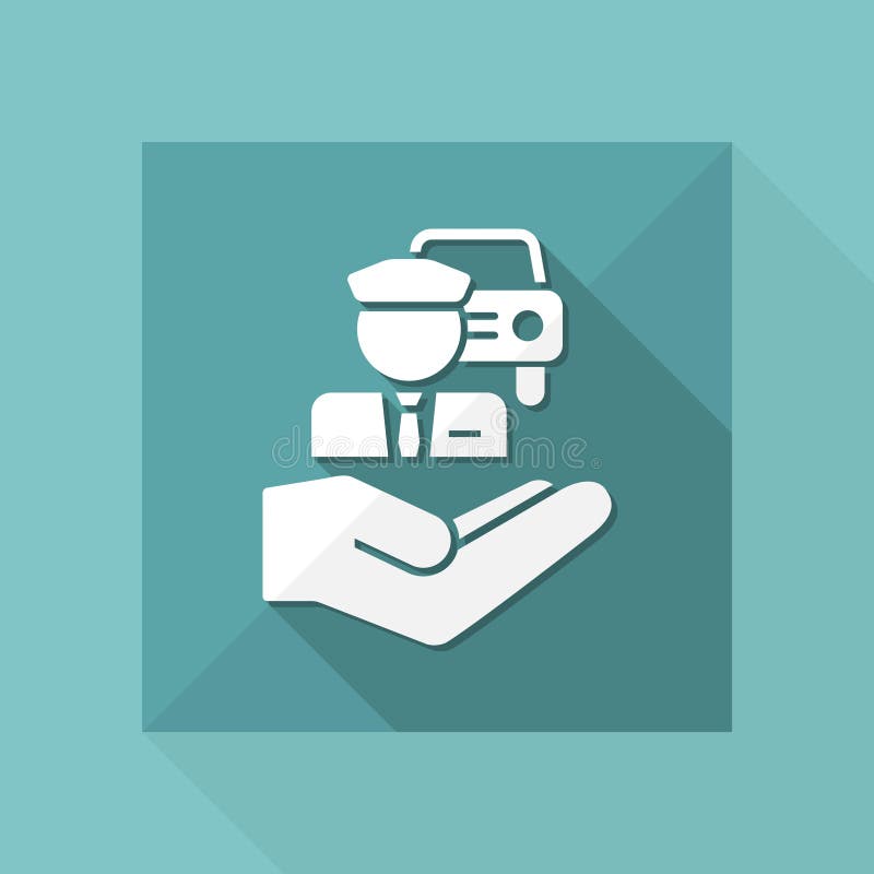 Servicio Del Chófer - Icono Mínimo Ilustración del Vector - Ilustración ...