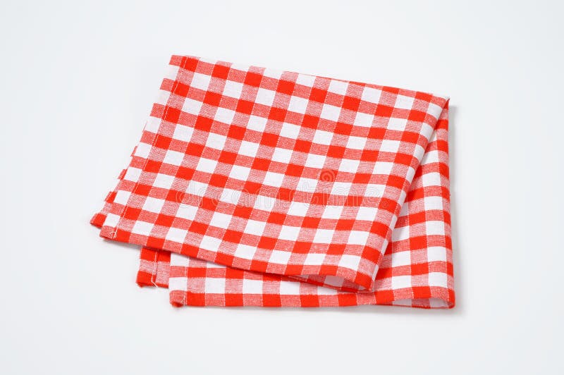 Serviette rouge et blanche photo stock. Image du tissu - 53256946