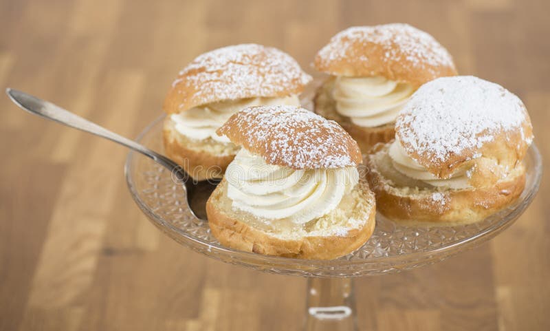 Serving almond buns stock photo. Image of gourmet, fresh - 49990508