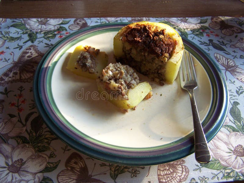 Serving Baked Zucchini Vegetable Rolls Stock Photo - Image of round ...