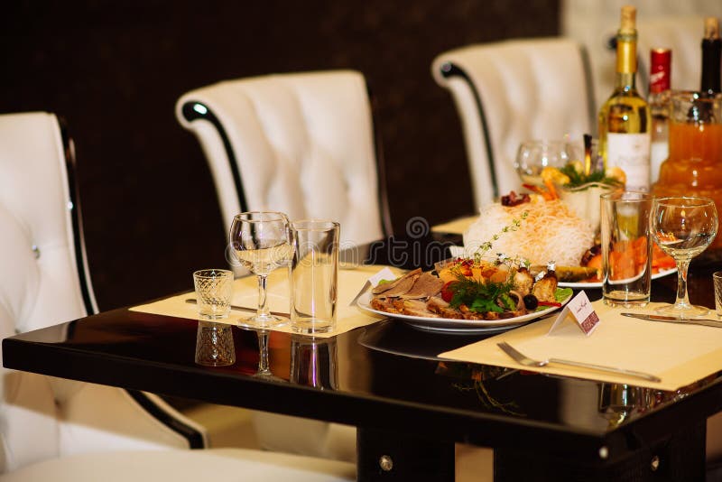 Woodland Hotel - Table Prepared for a Dinner Stock Image - Image of ...