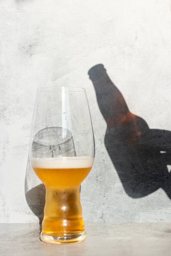 Serving Beer in a Crystal Glass for IPA Stock Photo - Image of pale ...