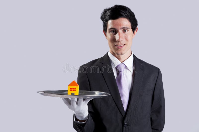 Serving the Best House Service Stock Image - Image of estate, isolated ...