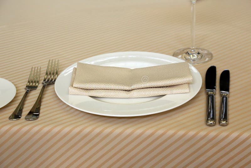 Serving Dishes on the Table in the Restaurant Stock Photo - Image of ...