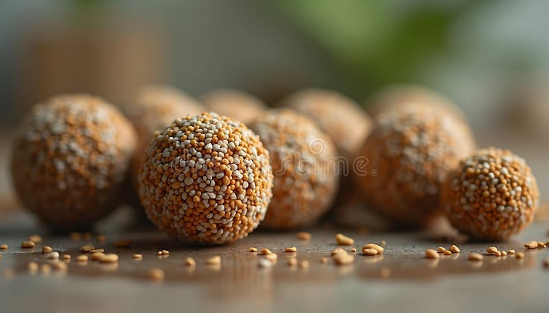 Serving of Energy Balls with Granular Texture for Healthy Snacking ...