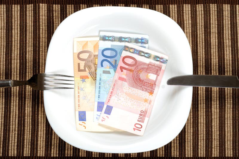 Serving euro banknotes stock photo. Image of group, cash - 20532288