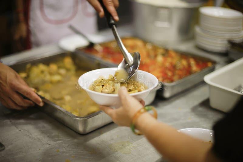 Serving Free Food To the Poor Stock Photo - Image of hunger, beggar ...