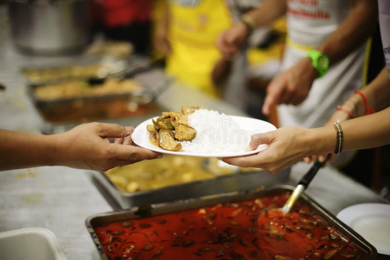Serving Free Food To the Poor Stock Image - Image of care, bowl: 139437415